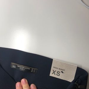 Zara | Pants & Jumpsuits | Navy Blue Double Zipper Pants | Poshmark